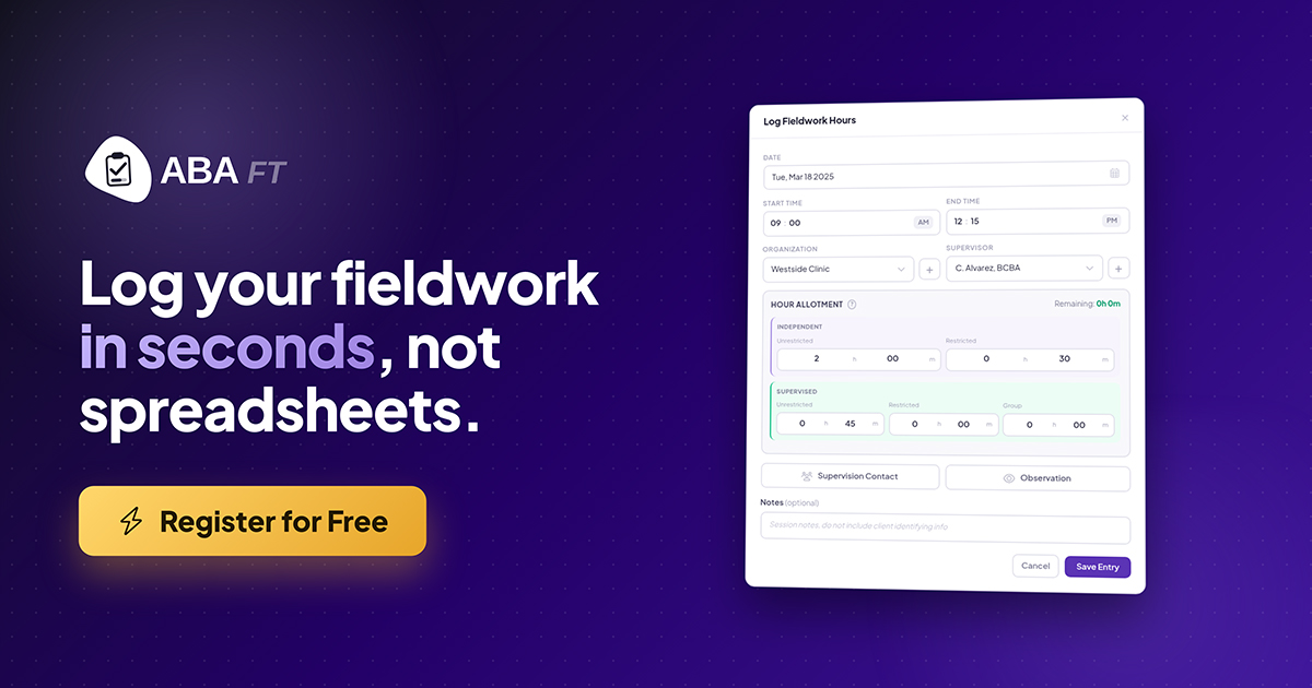 RBT Supervision Tracking Is Live | ABA Fieldwork Tracker